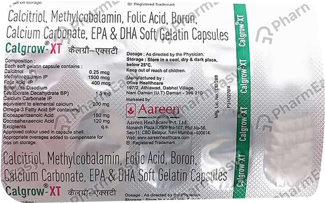 Buy Calgrow Xt Strip Of 10 Softgel Capsules Online at Flat 15% OFF ...