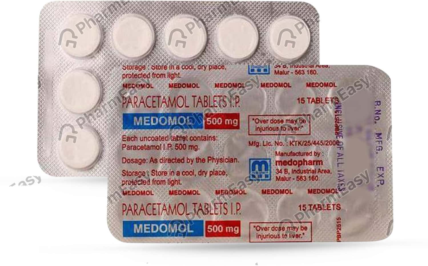 Medomol 500 MG Tablet (15): Uses, Side Effects, Price & Dosage | PharmEasy