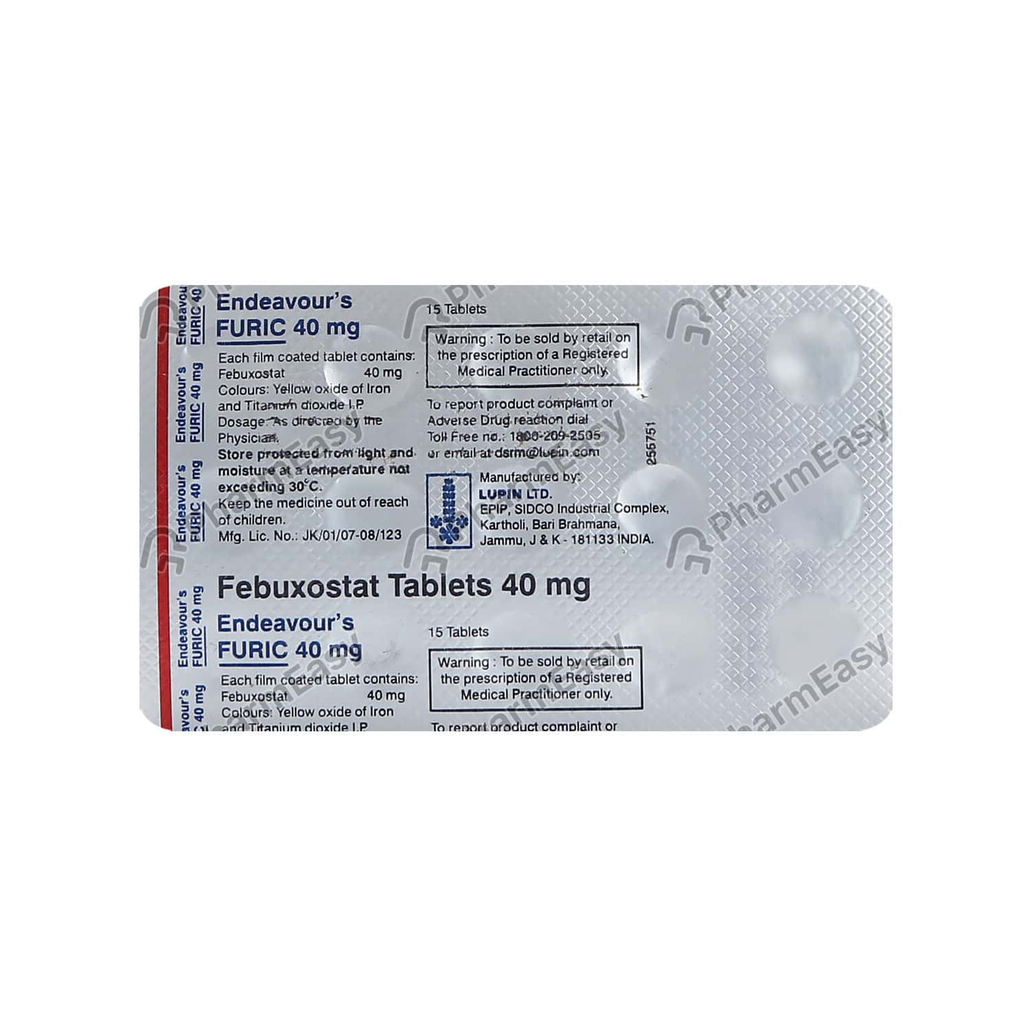 Endeavours Furic 40 MG Tablet (15): Uses, Side Effects, Price & Dosage ...