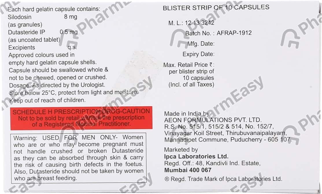 Rapilif D 8/0.5mg New Strip Of 10 Capsules - Uses, Side Effects, Dosage ...