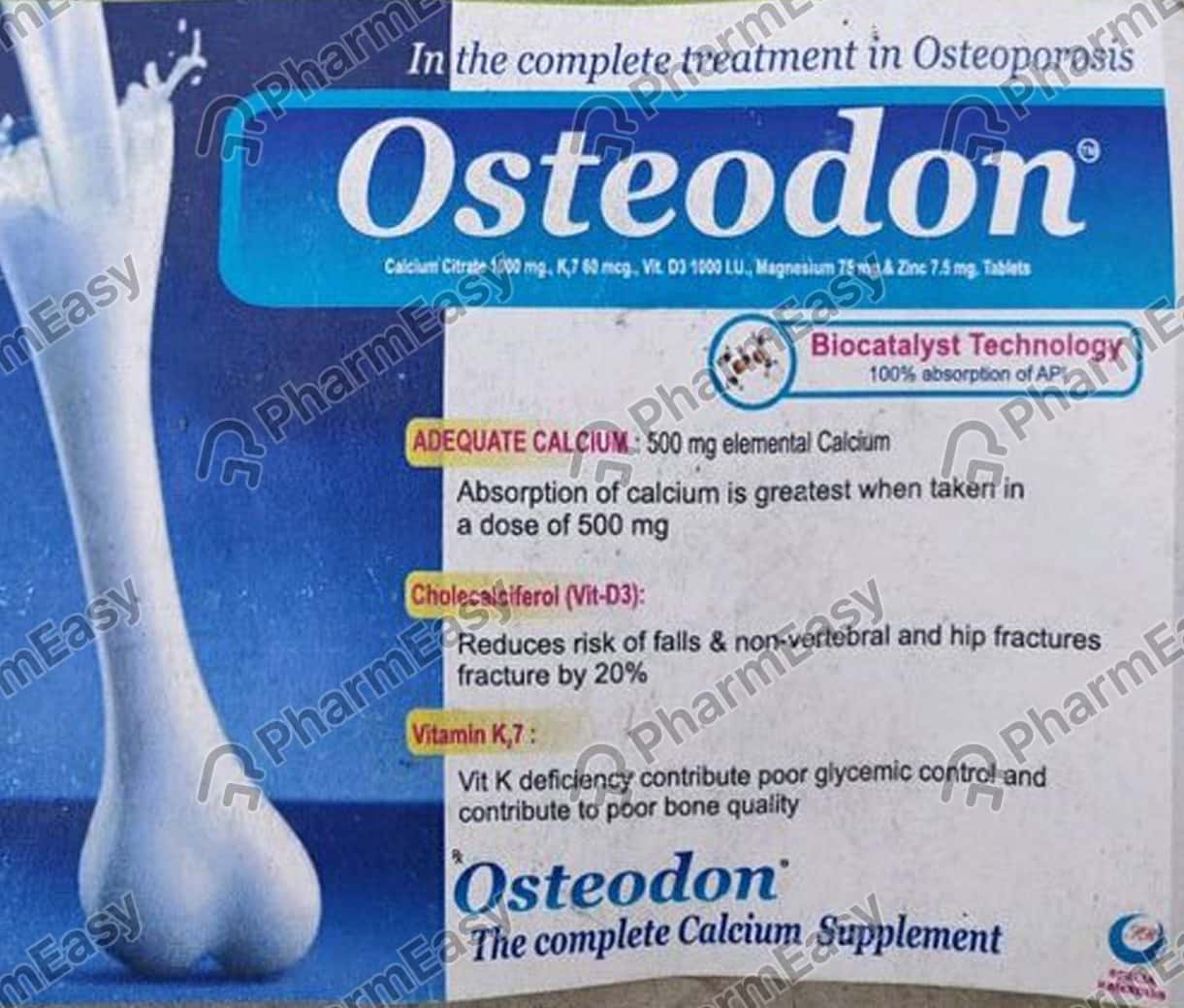 Buy Osteodon Strip Of 10 Tablets Online & Save Up to 24% at PharmEasy