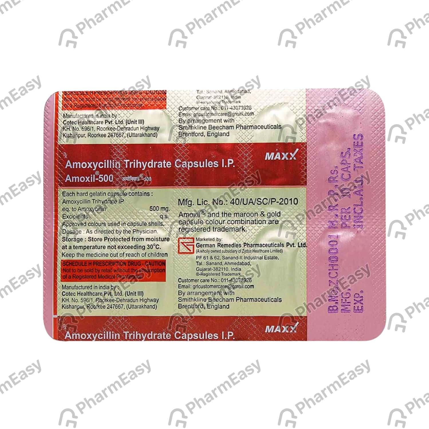 Amoxil 500 Capsule: Uses, Side-effects, Price, Dosage & More Info ...