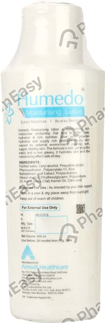 Buy HUMEDO MOIST LOTION 400ML Online & Get Upto 60% OFF at PharmEasy