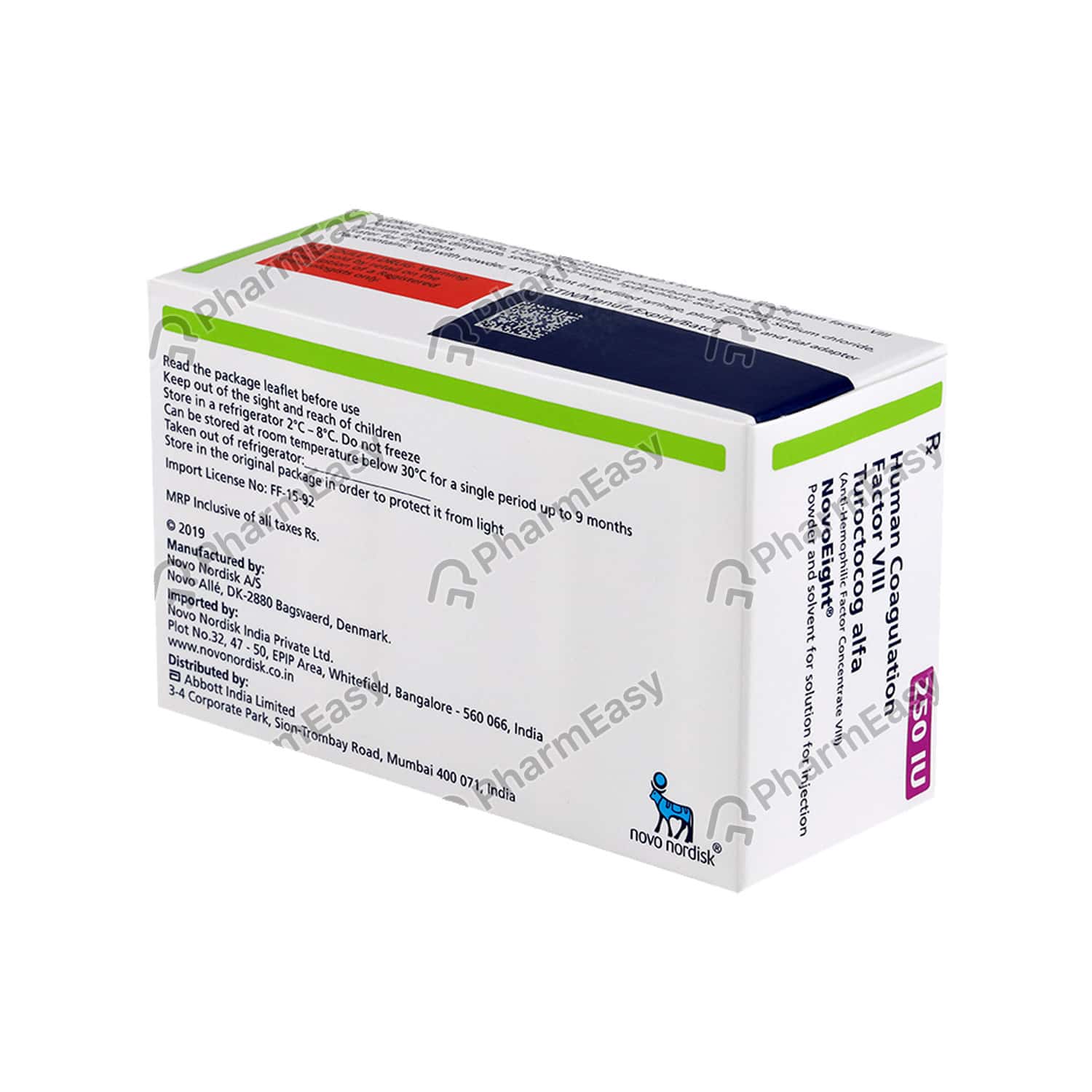 Buy Novoeight 250 IU Injection (1) Online at Flat 18% OFF* | PharmEasy