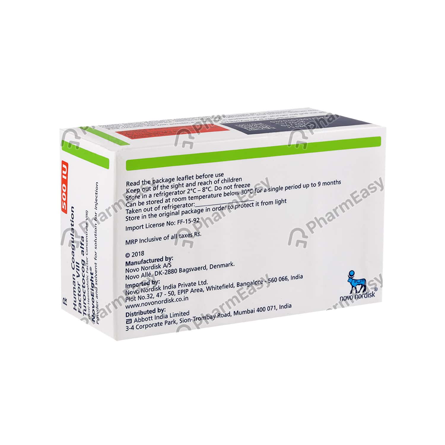Buy Novoeight 500 IU Injection (1) Online at Flat 18% OFF* | PharmEasy