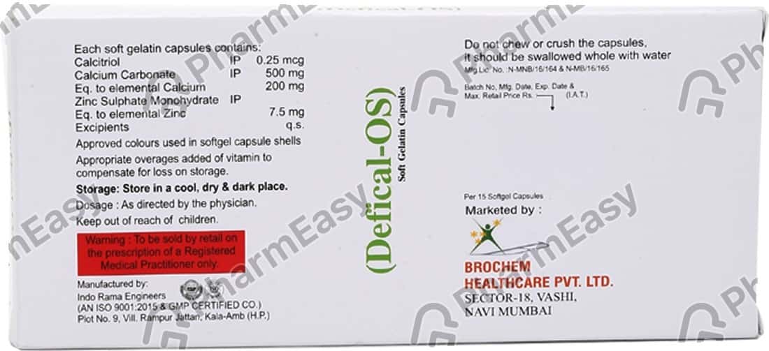 Buy Defical Os Strip Of 15 Softgel Capsules Online at Flat 15% OFF ...