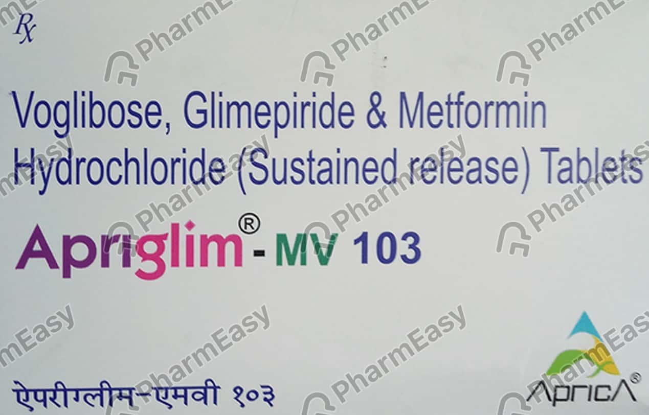 Apriglim Mv 103 Strip Of 10 Tablets: Uses, Side Effects, Price & Dosage ...