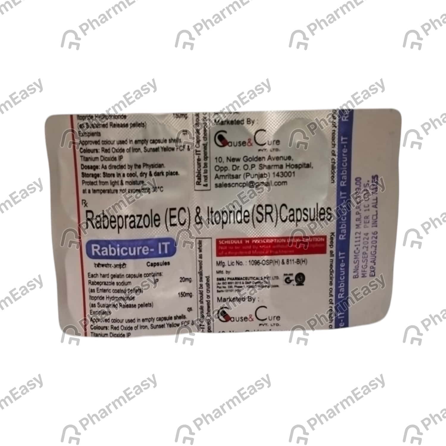 Rabicure It Strip Of 10 Capsules: Uses, Side Effects, Price & Dosage ...