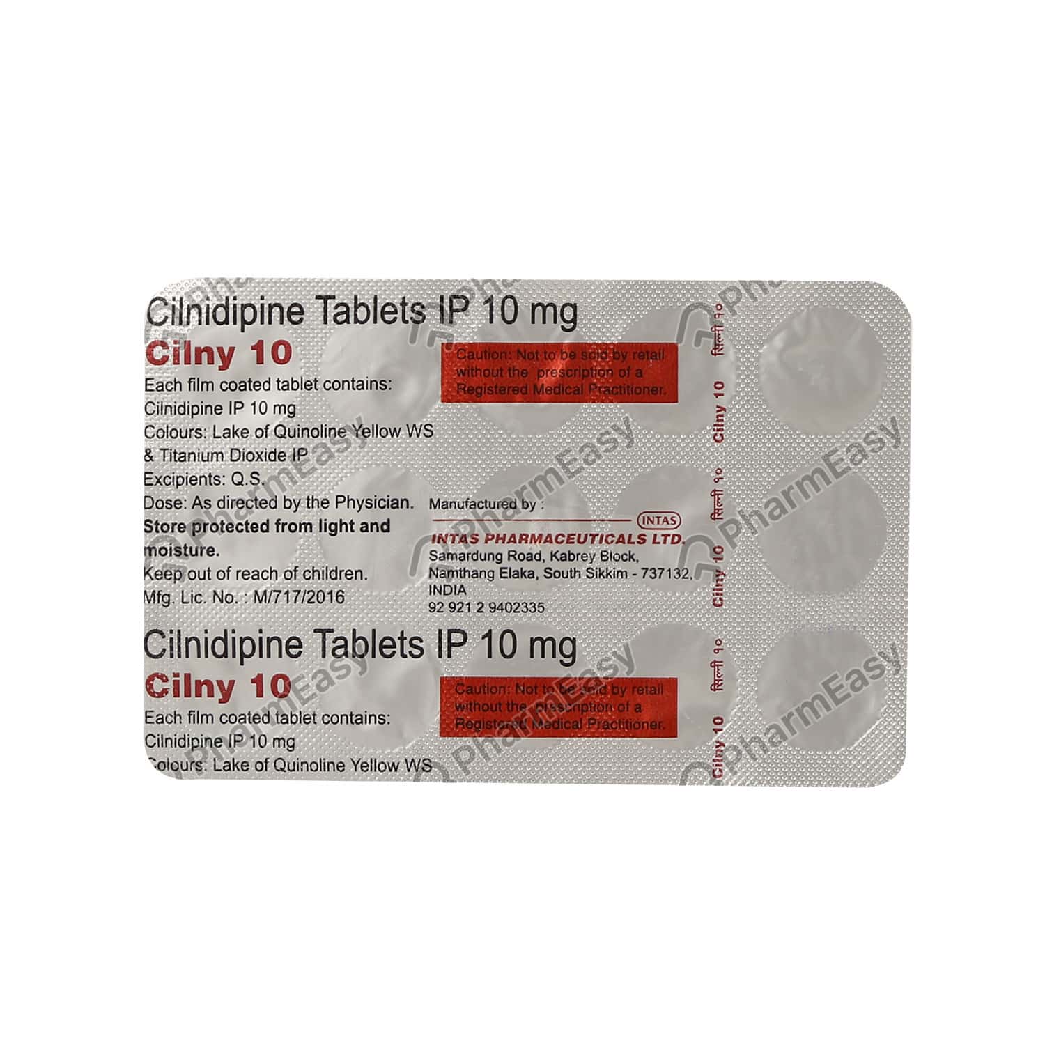 Cilny 10 MG Tablet (15) - Uses, Side Effects, Dosage, Composition ...