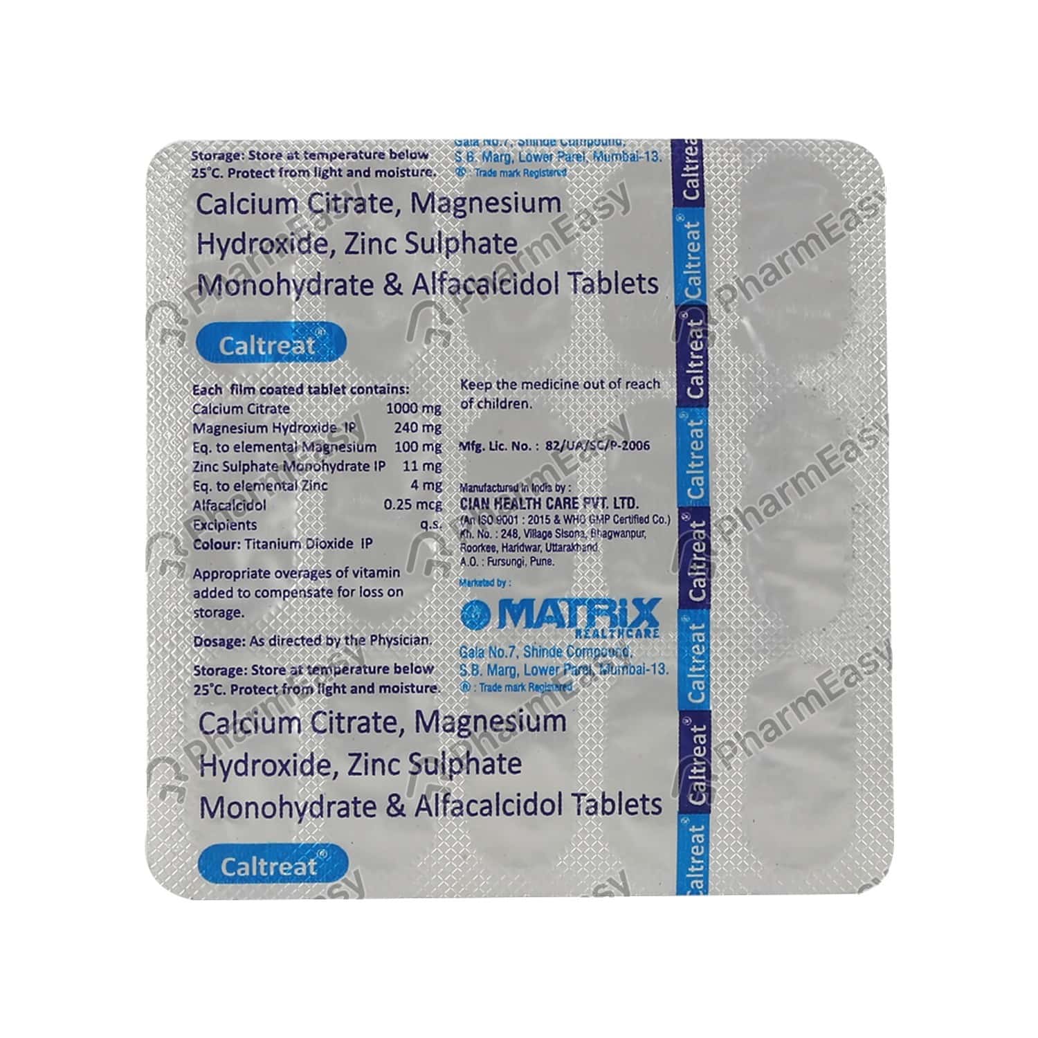 Buy Caltreat Strip Of 15 Tablets Online at Flat 18% OFF* | PharmEasy