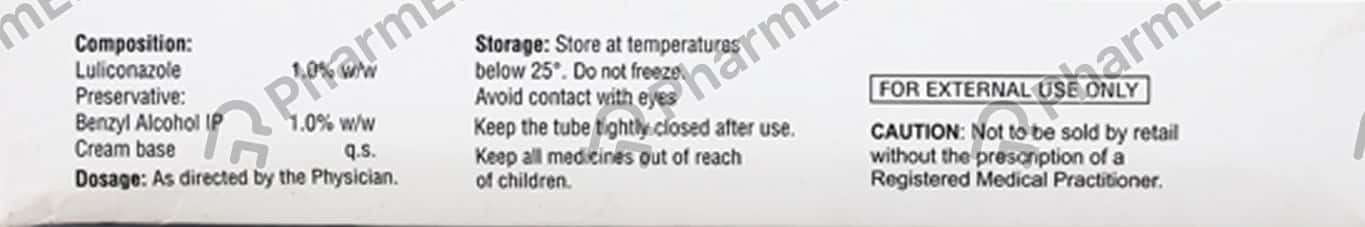 Luliford 1 %W/W Cream (20): Uses, Side Effects, Price, Dosage ...
