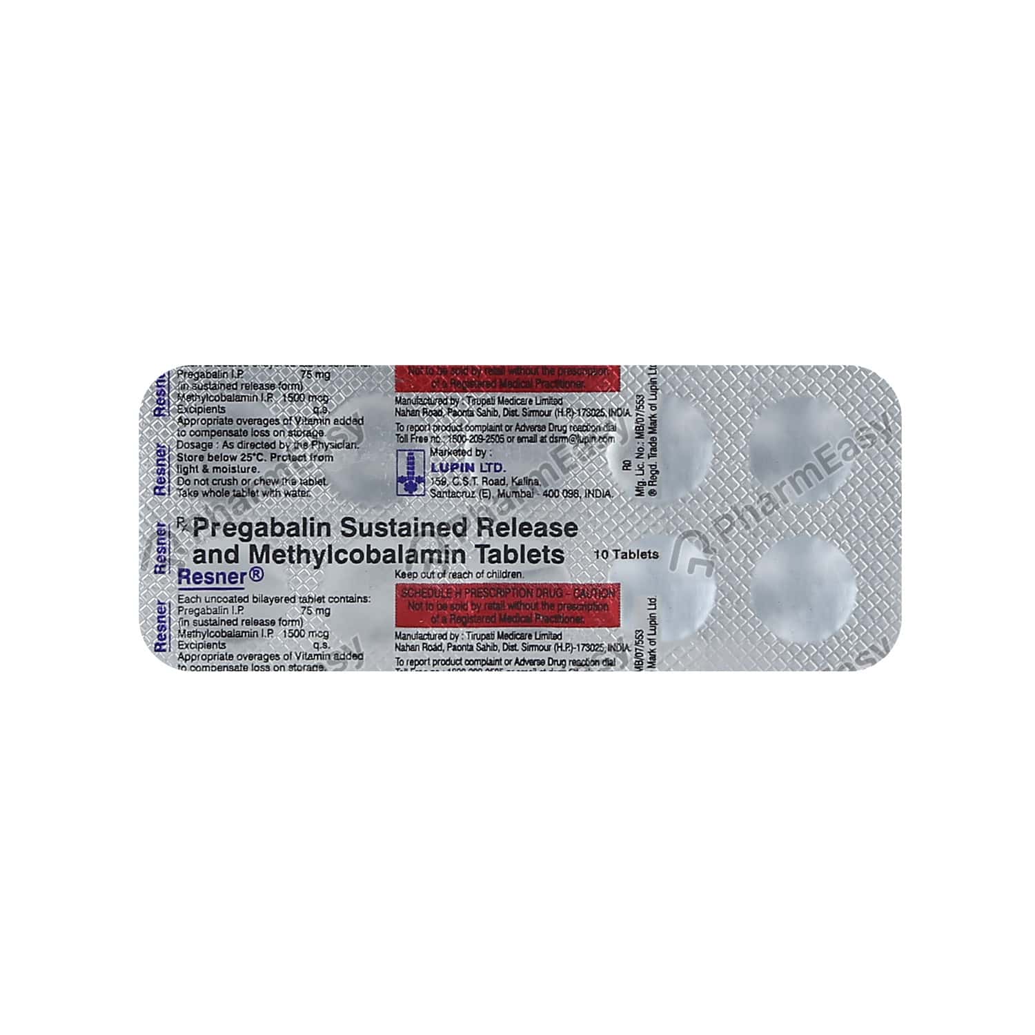 Resner Tab 10'S - Uses, Side Effects, Dosage, Composition & Price ...