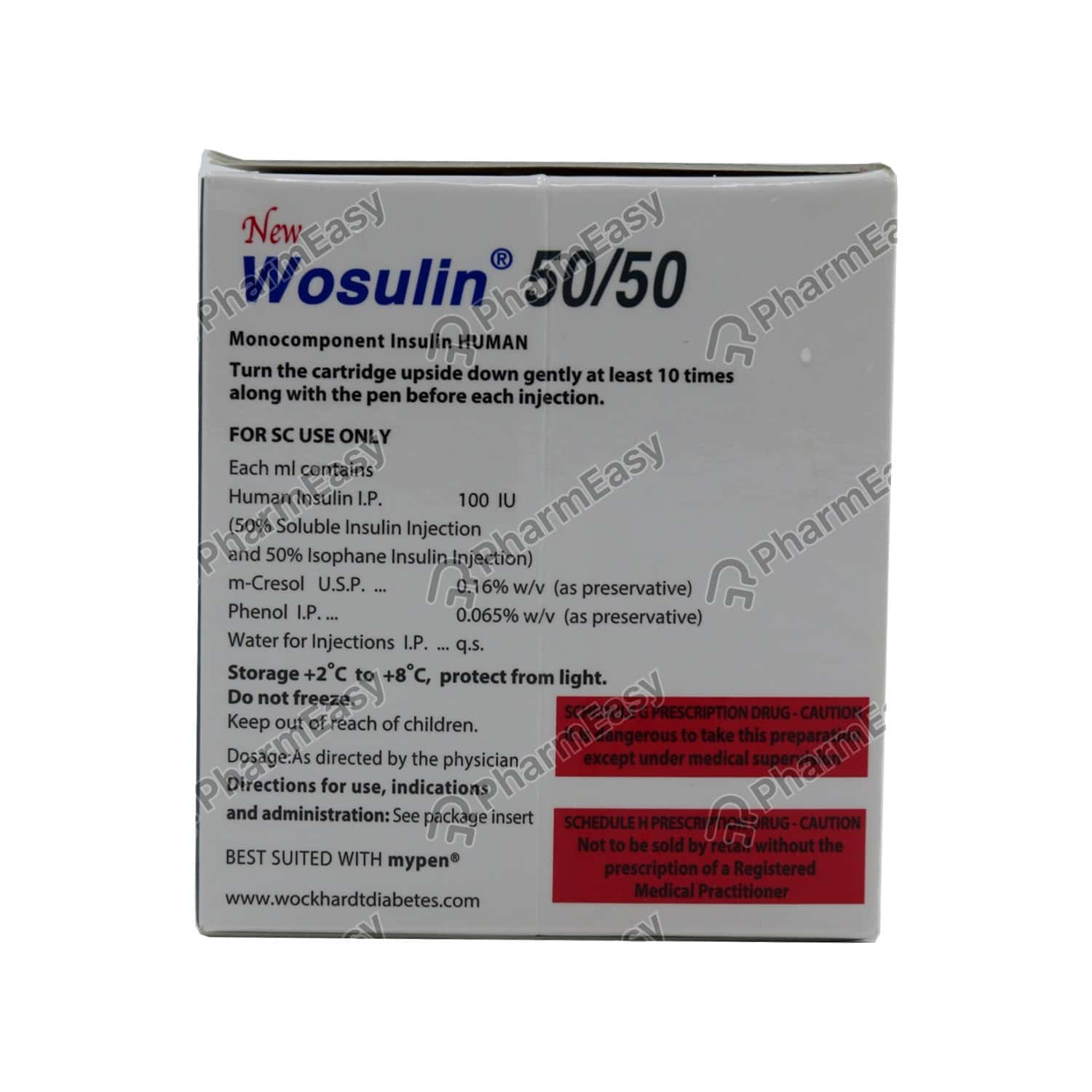 Wosulin 100 IU/ML Injection (3) - Uses, Side Effects, Dosage ...