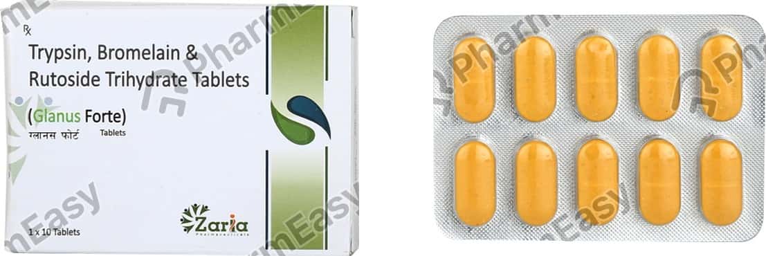 Glanus Forte Strip Of 10 Tablets: Uses, Side Effects, Price & Dosage ...