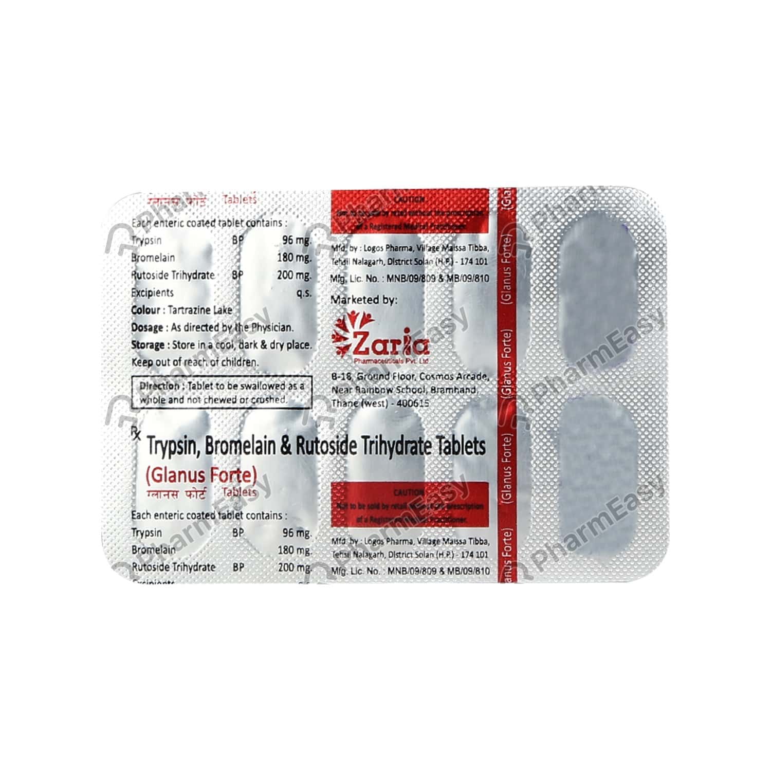 Glanus Forte Strip Of 10 Tablets - Uses, Side Effects, Dosage ...