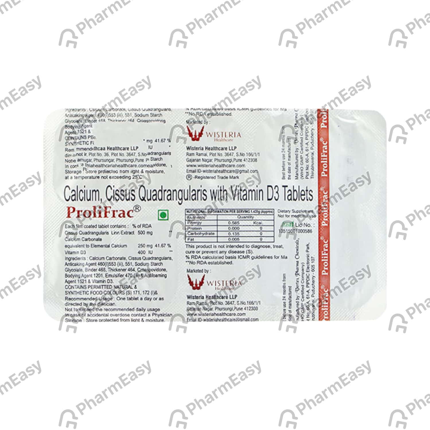 Prolifrac Strip Of 10 Tablets: Uses, Side Effects, Price & Dosage ...