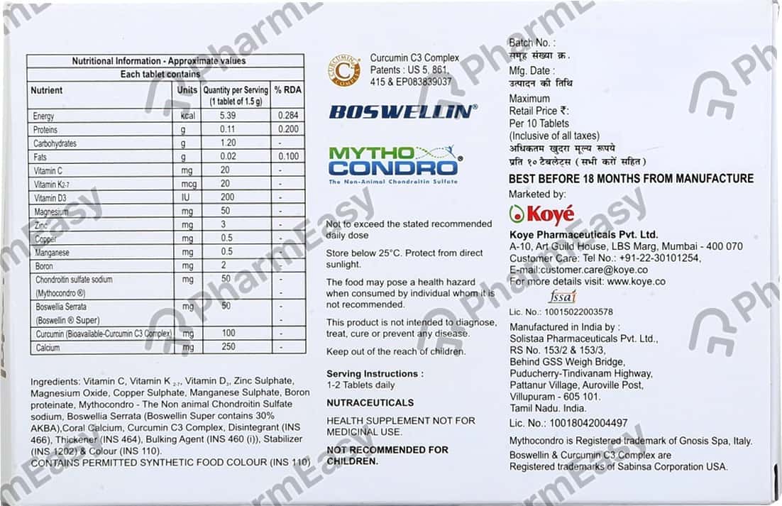 Buy Coecoral Total Strip Of 10 Tablets Online at Flat 15% OFF | PharmEasy