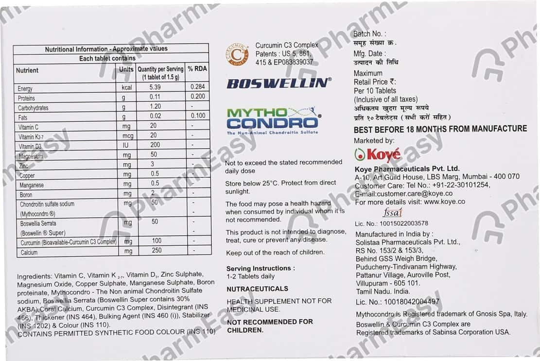 Buy Coecoral Total Strip Of 10 Tablets Online at Flat 15% OFF | PharmEasy