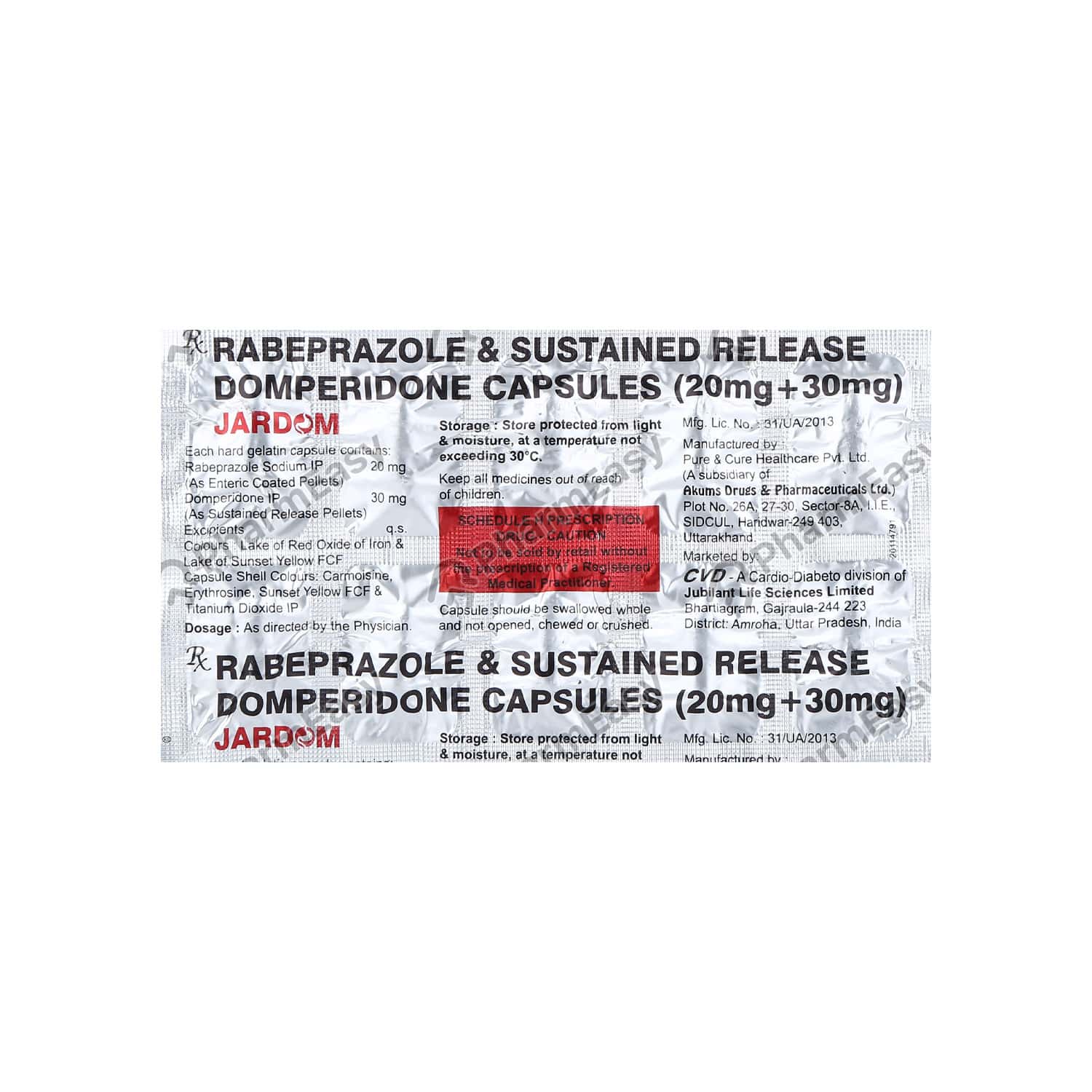 Jardom Cap 10'S - Uses, Side Effects, Dosage, Composition & Price ...
