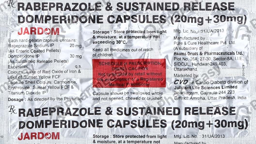 Jardom Strip Of 10 Capsules: Uses, Side Effects, Price & Dosage | PharmEasy