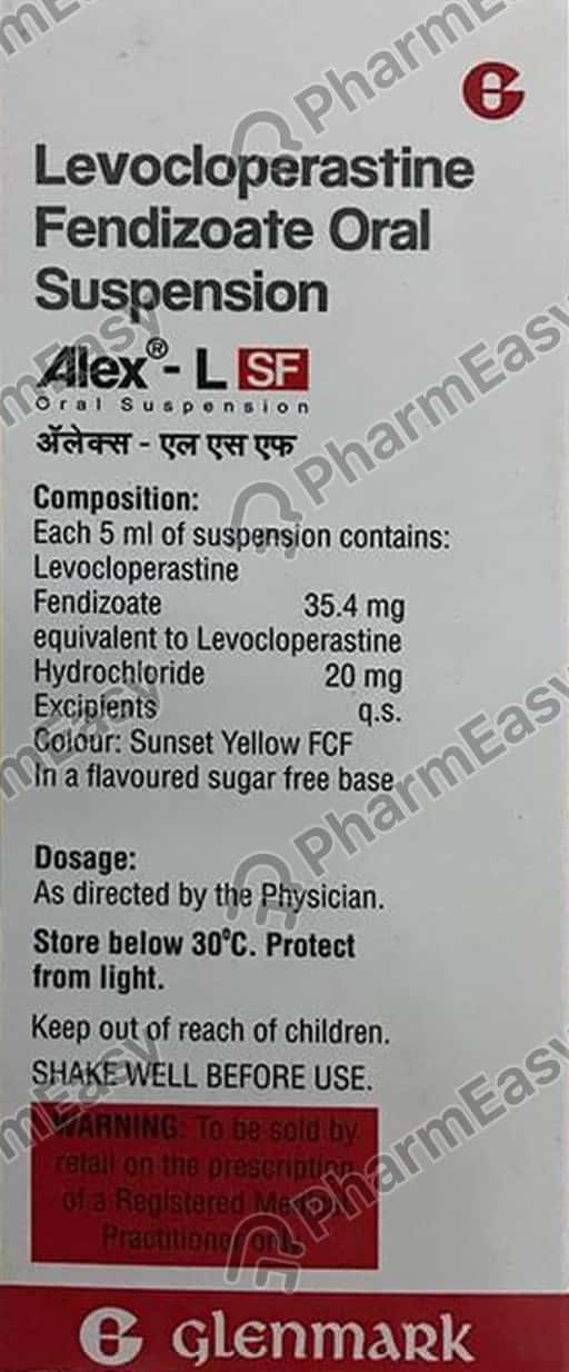 Buy Alex L 20 MG Syrup (100) Online at Flat 15% OFF | PharmEasy