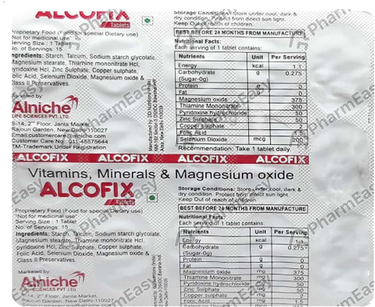 Buy Alcofix Strip Of 15 Tablets Online at Flat 15% OFF | PharmEasy