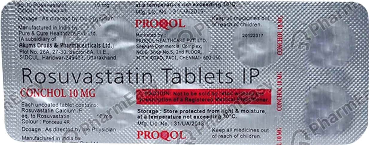 Conchol C 10mg Strip Of 10 Capsules: Uses, Side Effects, Price & Dosage ...