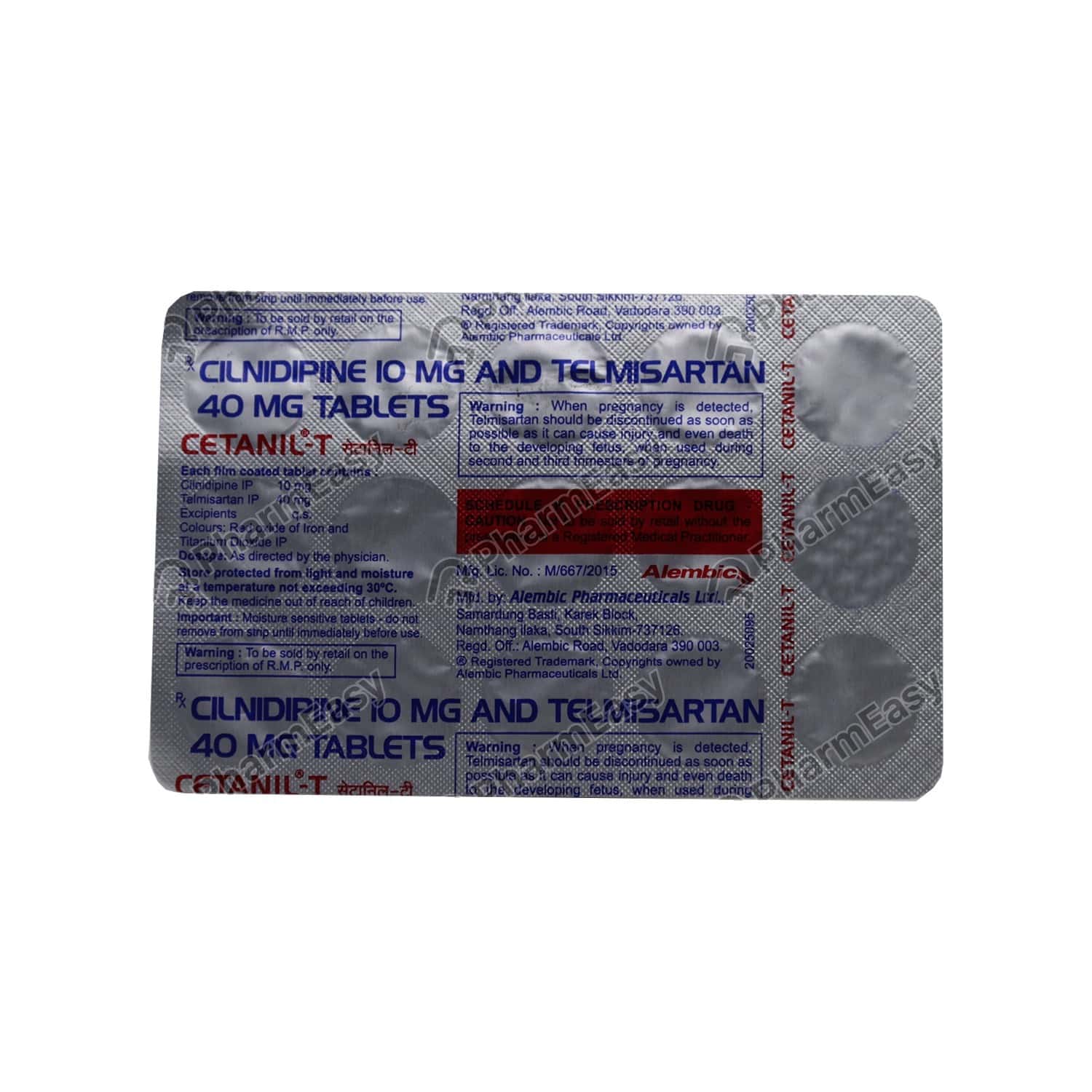 Cetanil T 40/10mg Tablet 15'S - Uses, Side Effects, Dosage, Composition ...