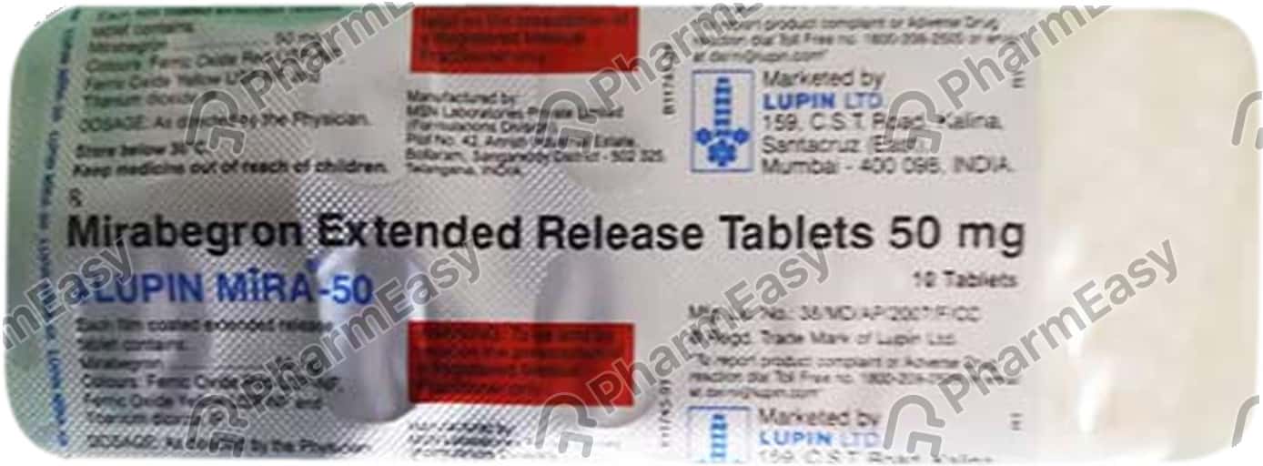 Mira 50 MG Tablet (10): Uses, Side Effects, Price & Dosage | PharmEasy