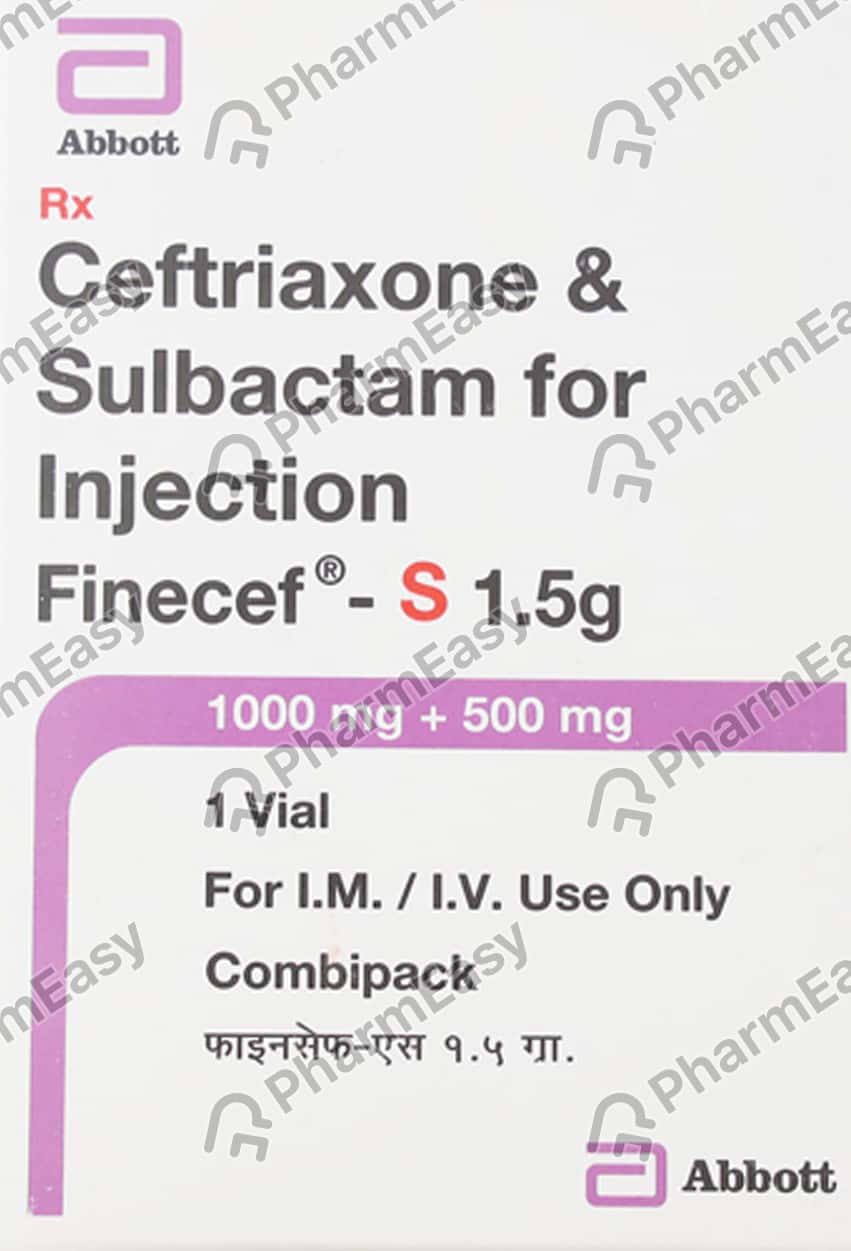 Finecef S 1.5gm Dry Vial Of 1 Powder For Injection: Uses, Side Effects ...
