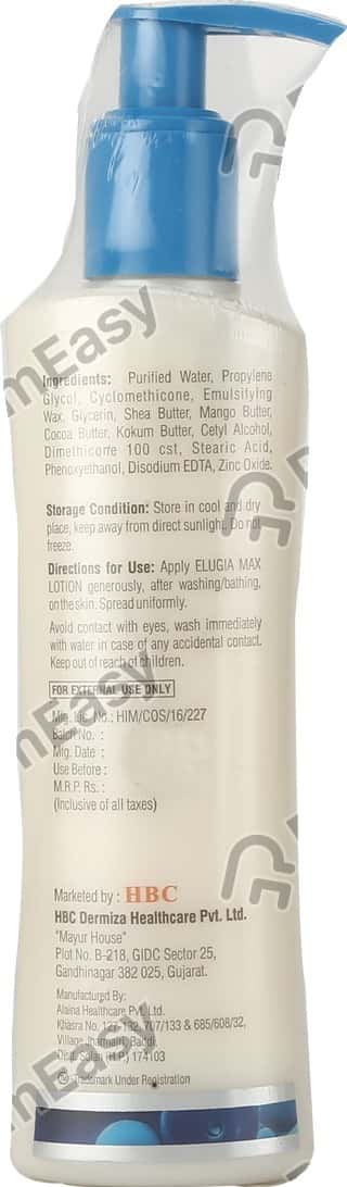 Buy ELUGIA MAX MOIST LOTION 200ML Online & Get Upto 60% OFF at PharmEasy
