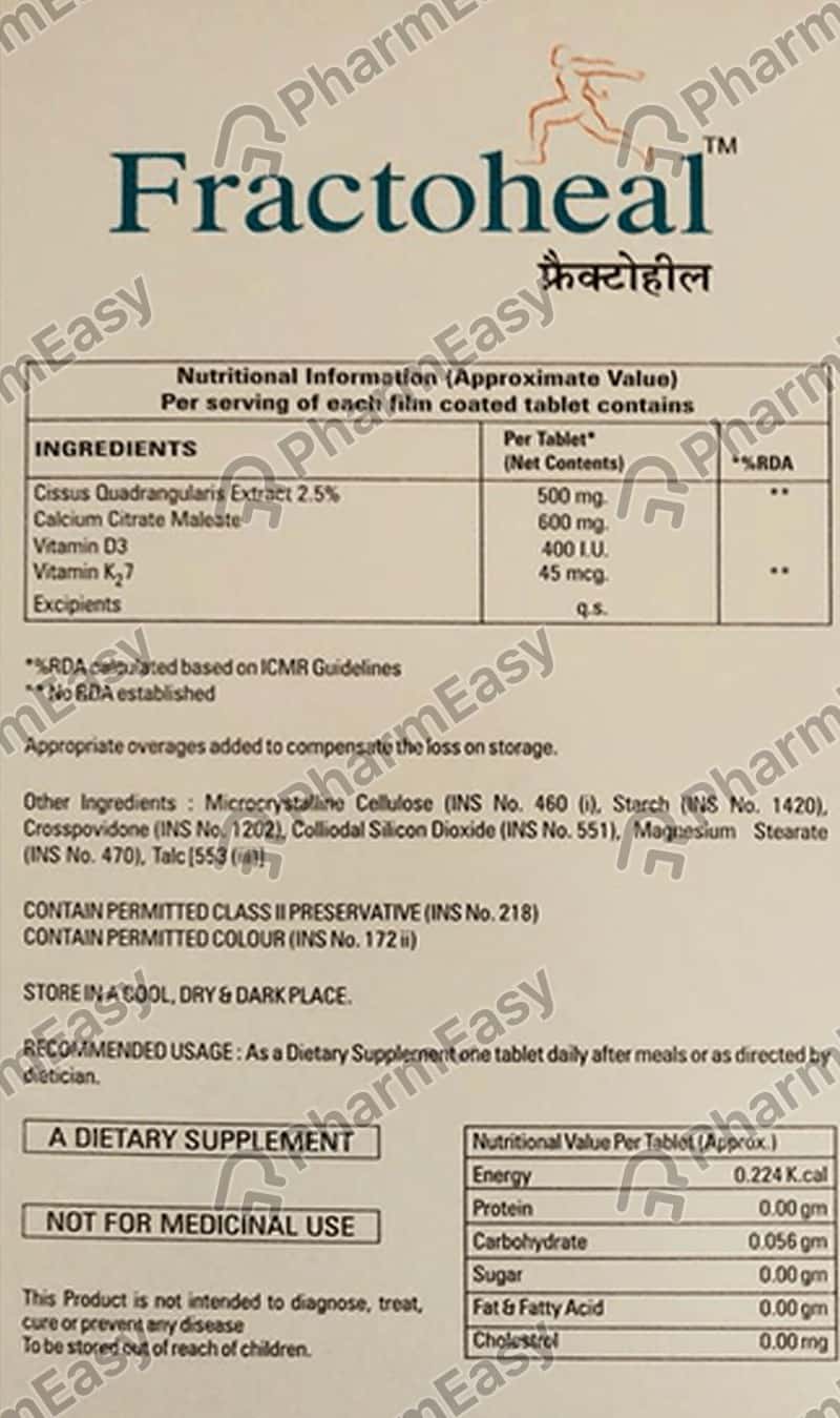 Buy Fractoheal Strip Of 10 Tablets Online at Flat 15% OFF | PharmEasy