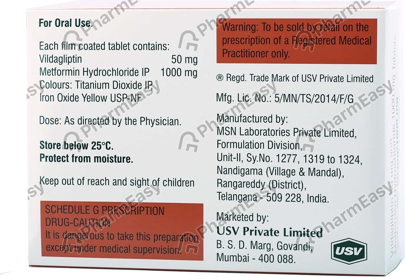 Jalra M 50mg/1gm Strip Of 15 Tablets: Uses, Side Effects, Price ...