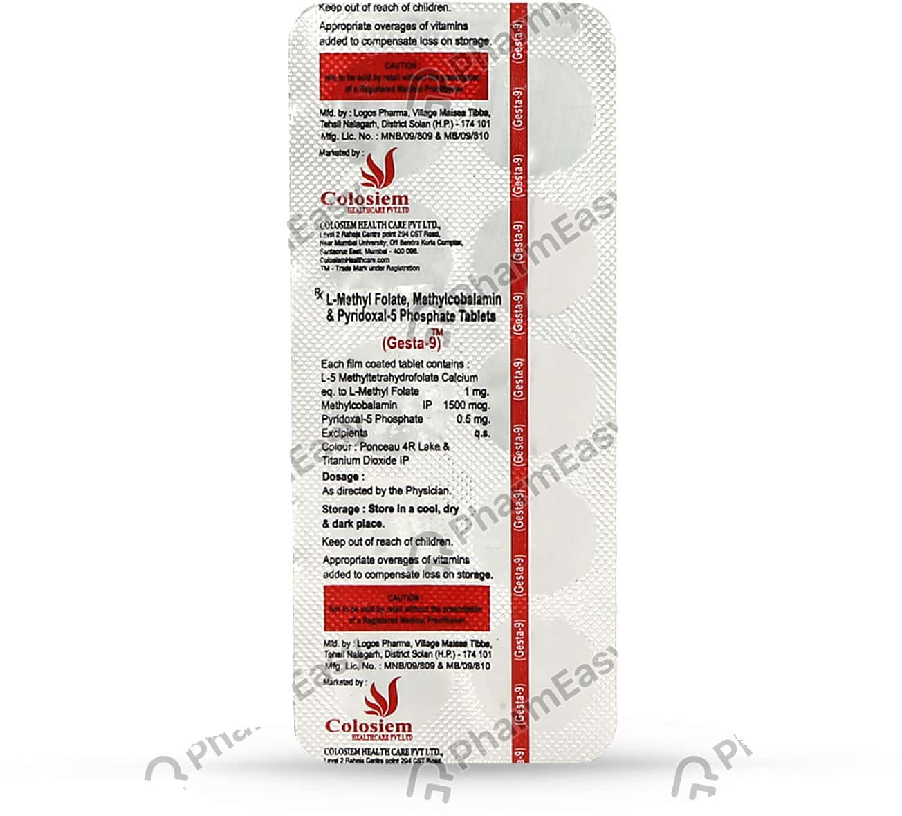 Gesta 9 Strip Of 10 Tablets: Uses, Side Effects, Price & Dosage | PharmEasy