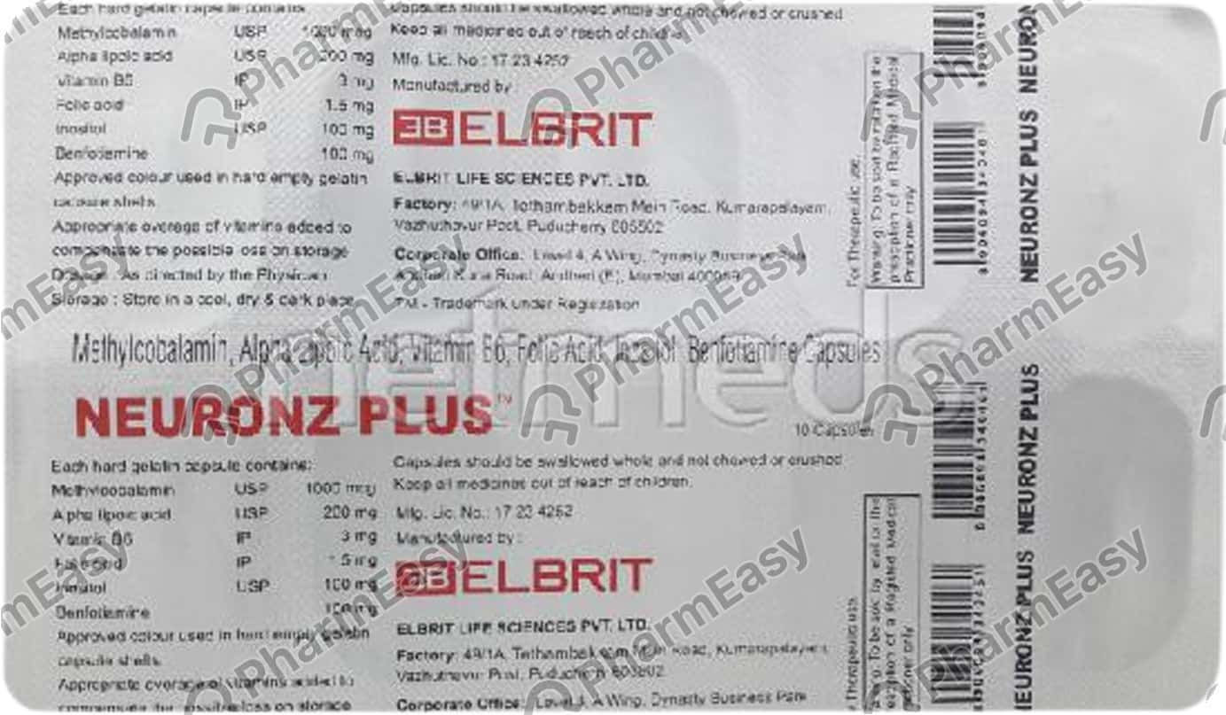 Buy Neuronz Plus Strip Of 10 Capsules Online & Save Up to 24% at PharmEasy