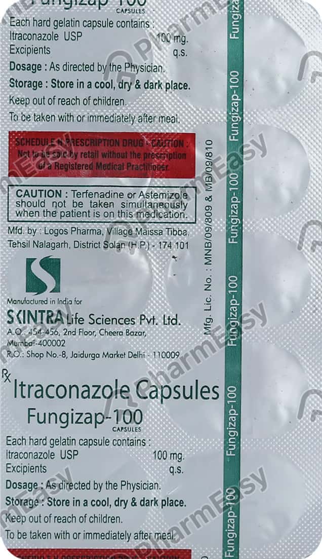 Fungizap 100 MG Capsule (10): Uses, Side Effects, Price & Dosage ...