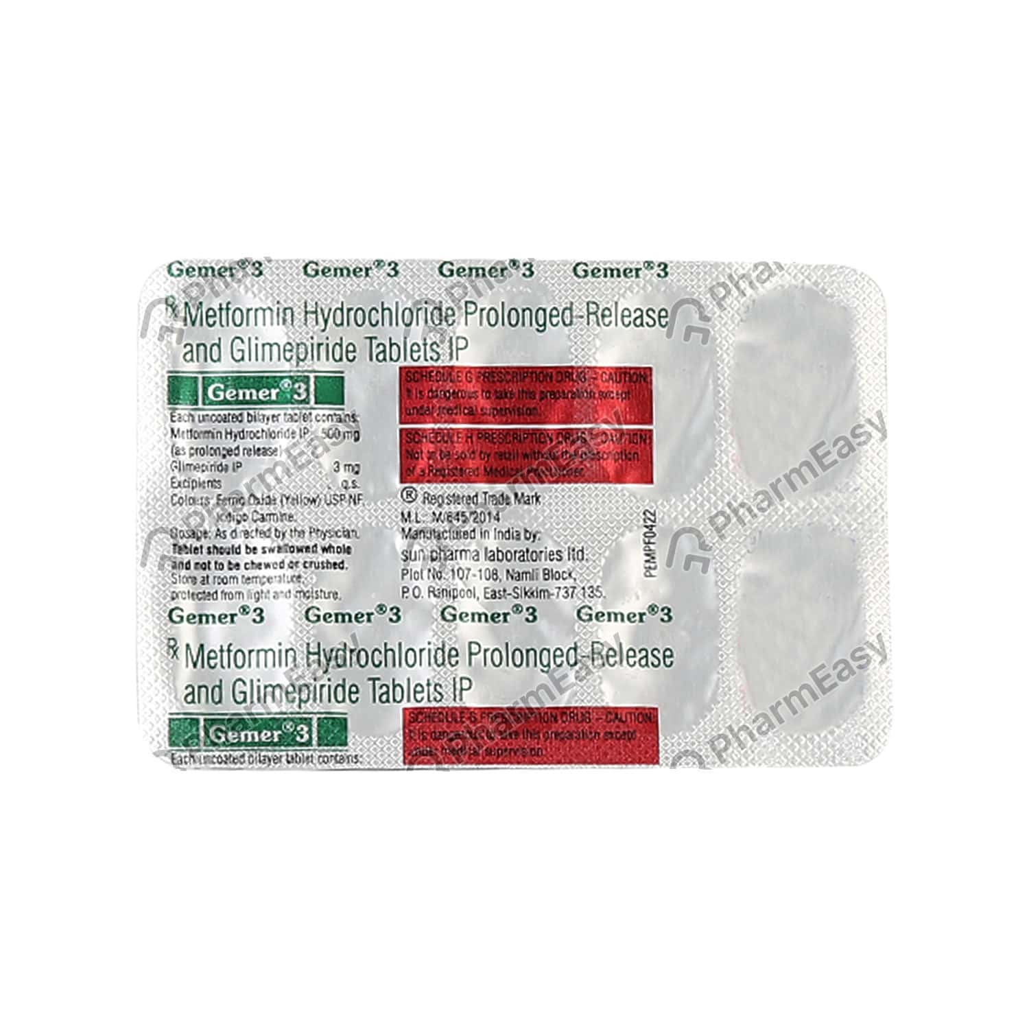 Gemer 3mg Tab 10'S - Uses, Side Effects, Dosage, Composition & Price ...