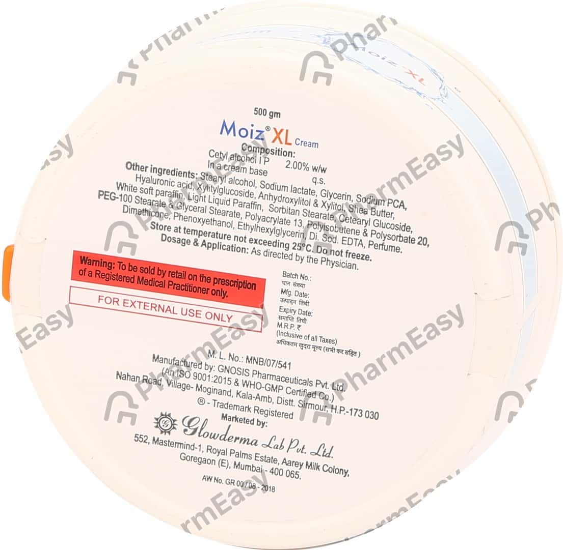Buy MOIZ XL CREAM 500GM Online & Get Upto 60% OFF at PharmEasy
