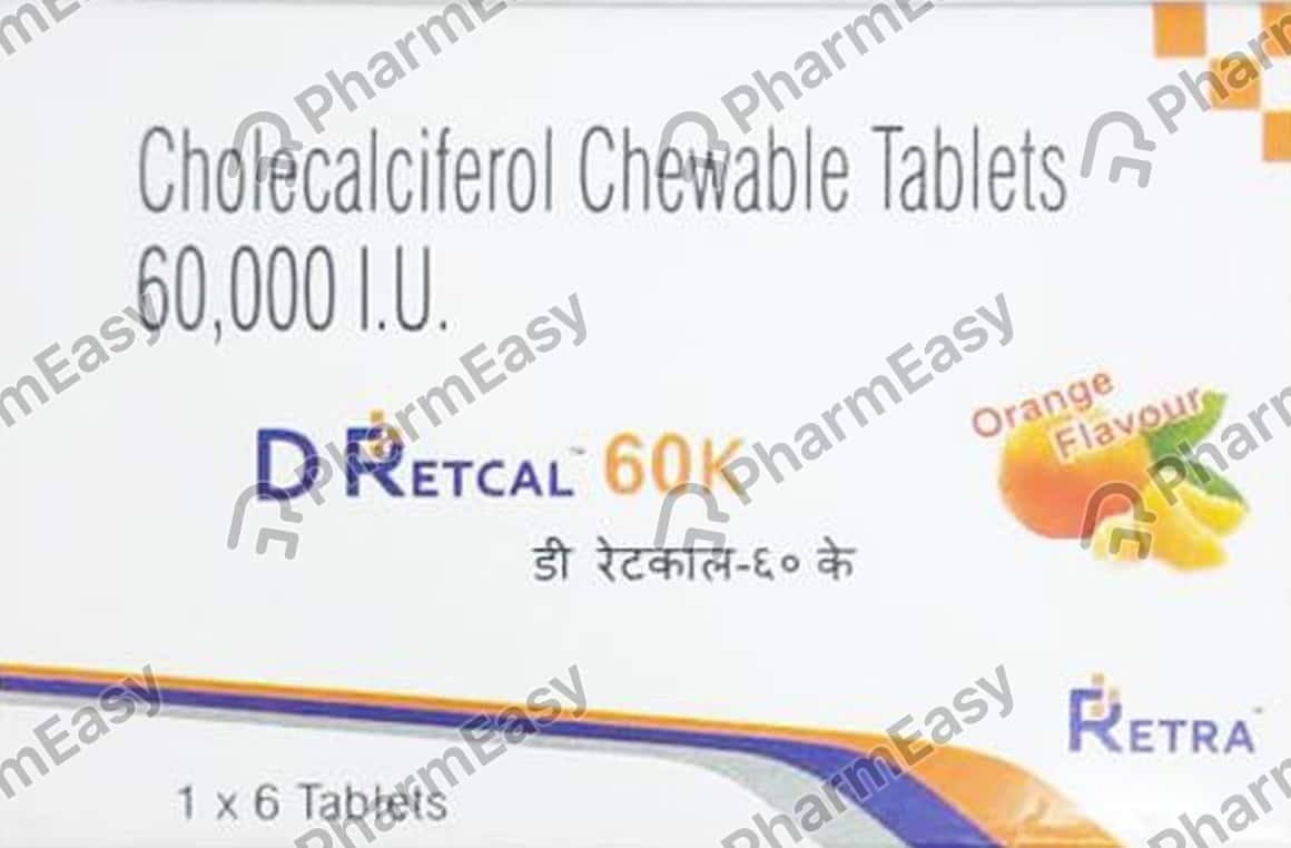 D Retcal 60000 IU Chewable Tablet (6): Uses, Side Effects, Price ...