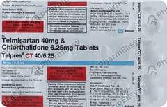 Telpres Ct 40/6.25mg Strip Of 15 Tablets: Uses, Side Effects, Price ...
