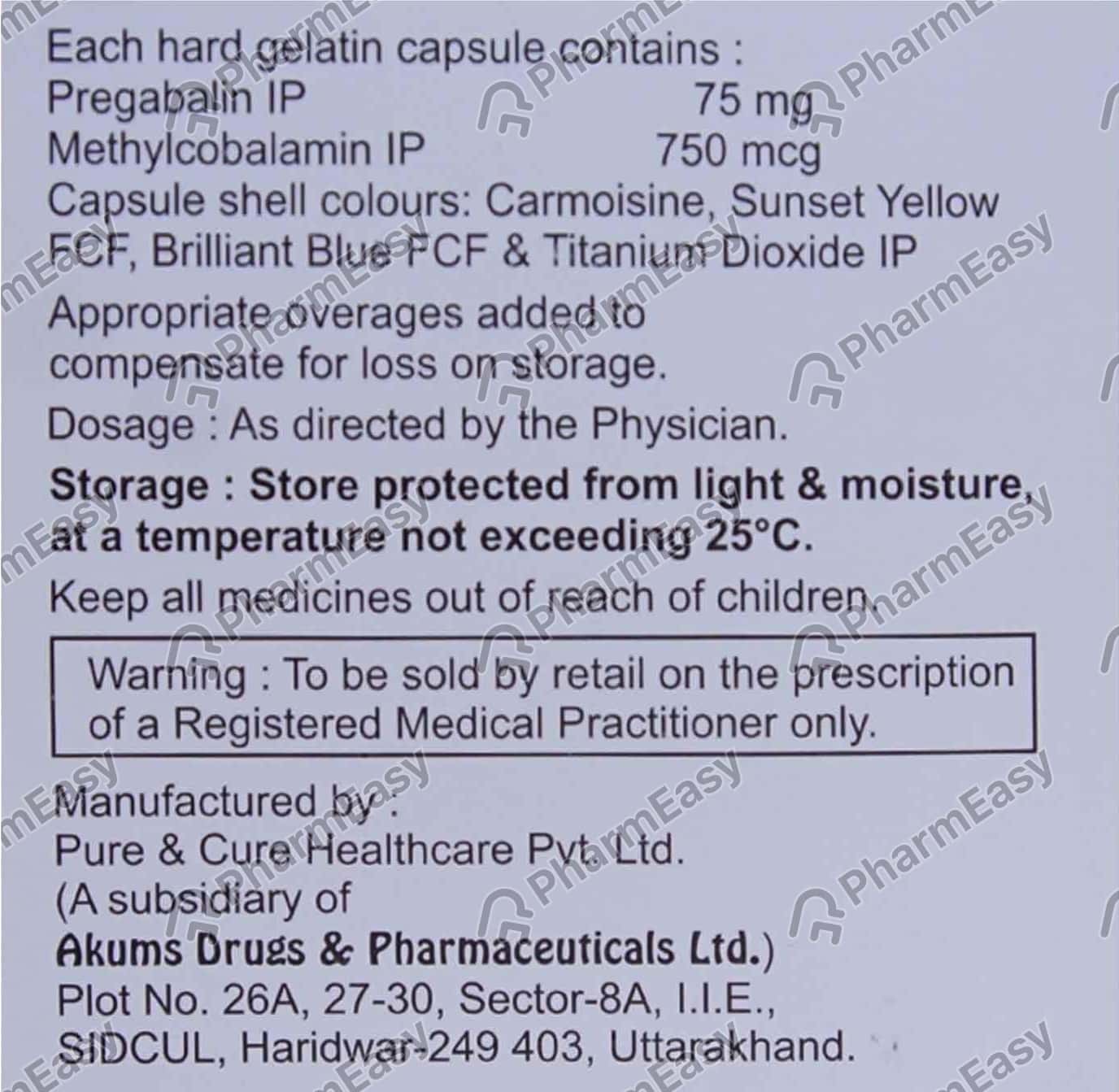 Prenyle M 75mg Strip Of 10 Capsules: Uses, Side Effects, Price & Dosage ...