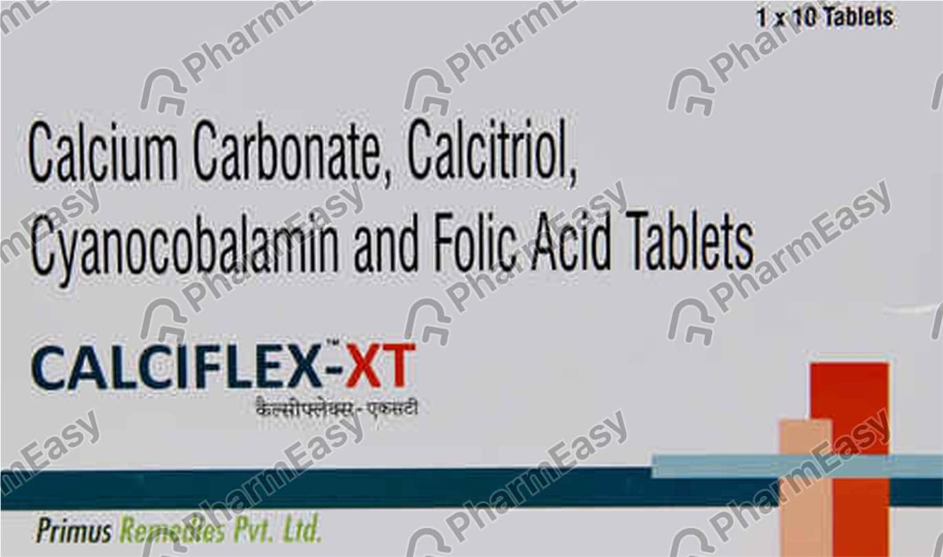 Buy Calciflex Xt Strip Of 10 Tablets Online at Flat 15% OFF | PharmEasy