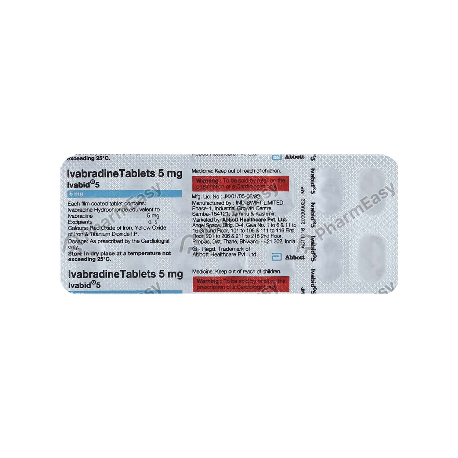 Buy Ivabid 5 MG Tablet (14) Online at Flat 18% OFF* | PharmEasy