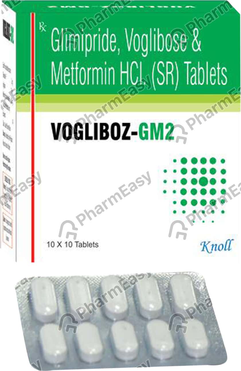 Vogliboz Gm 2mg Strip Of 10 Tablets: Uses, Side Effects, Price & Dosage | PharmEasy