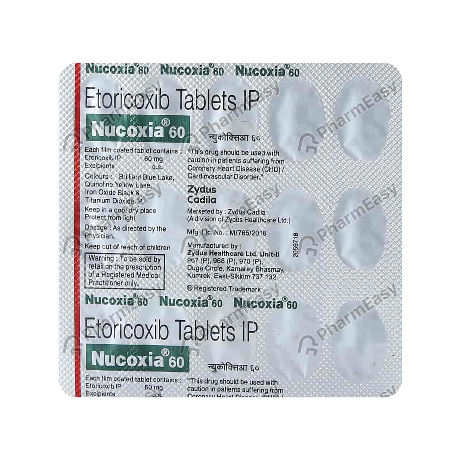 Buy Nucoxia 60mg Tab 15'S Online at Flat 18% OFF* | PharmEasy