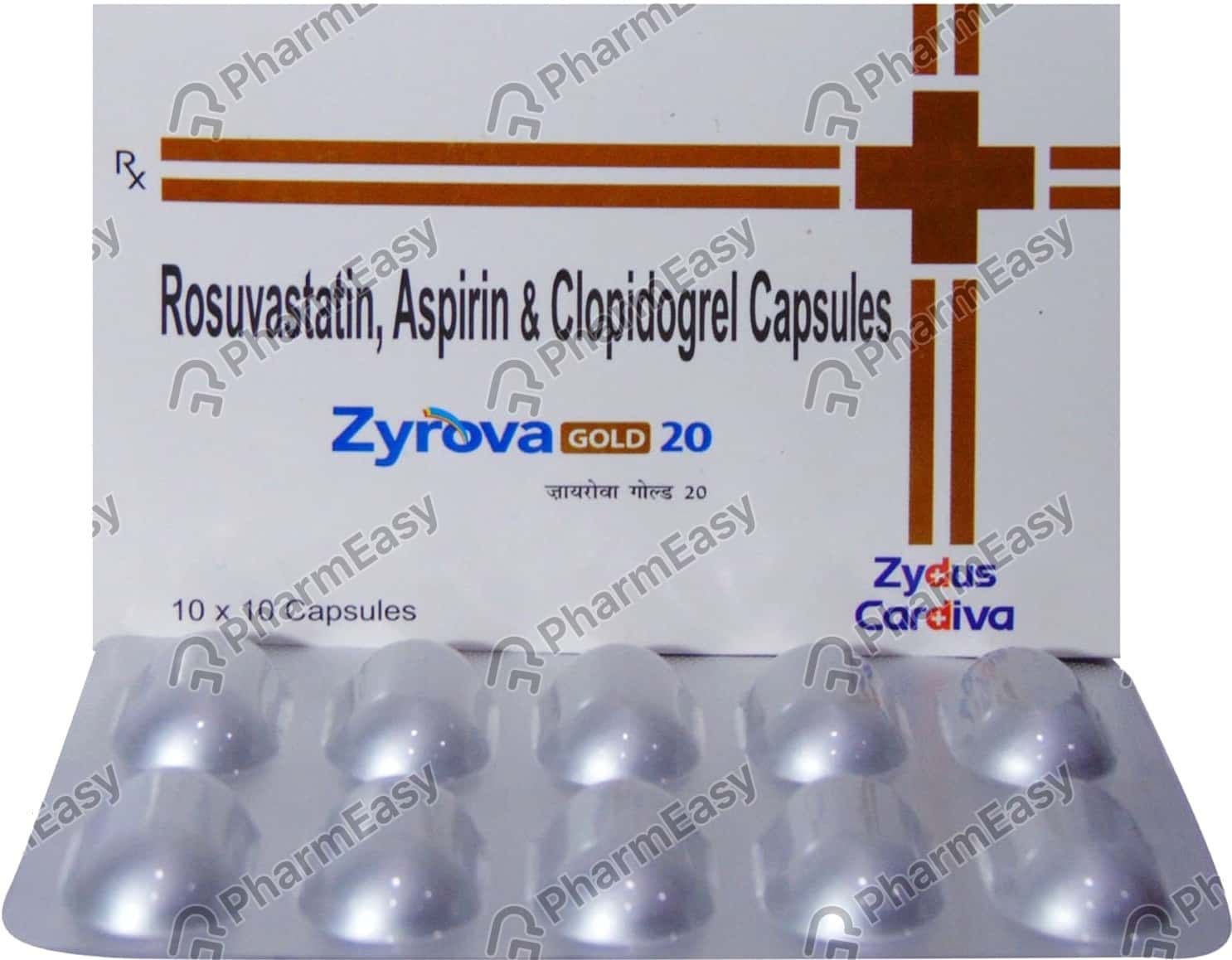 Zyrova Gold 20mg Strip Of 10 Capsules: Uses, Side Effects, Price ...