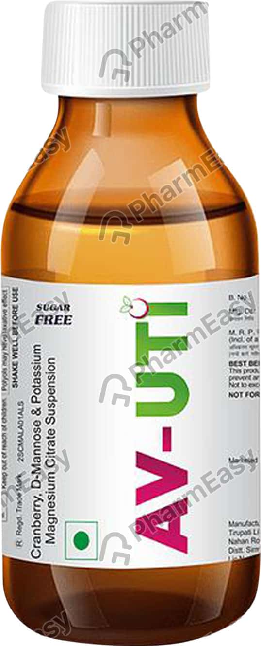 Av Uti Sugar Free Bottle Of 100ml Suspension: Uses, Side Effects, Price ...
