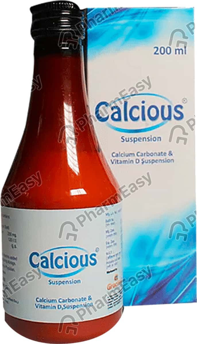 Calcious Suspension (200): Uses, Side Effects, Price & Dosage | PharmEasy