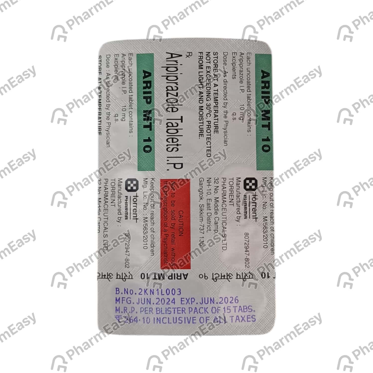 Buy Arip Mt 10 MG Tablet (15) Online at Flat 15% OFF | PharmEasy