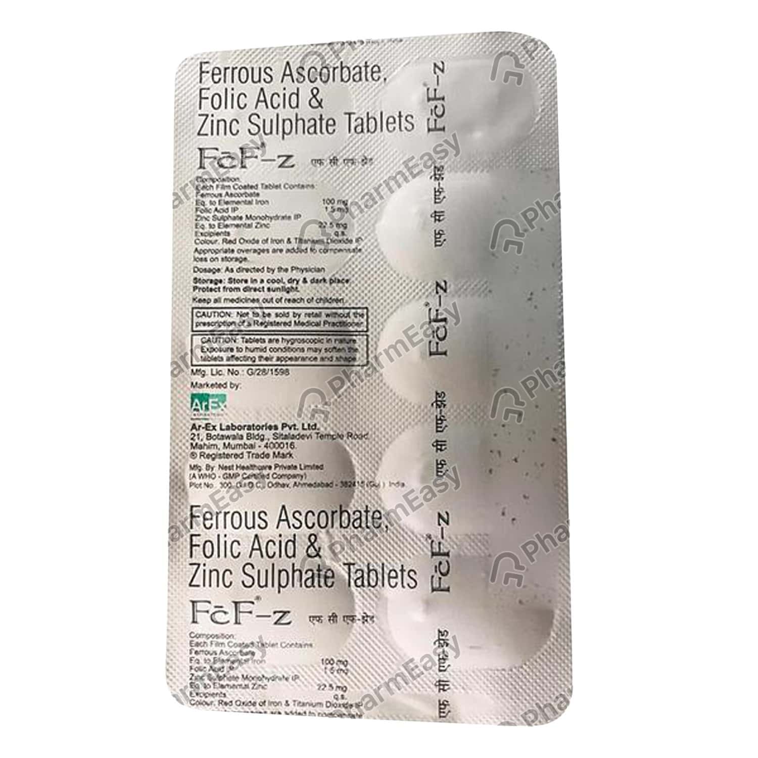 Fcf Z Tab 10'S - Uses, Side Effects, Dosage, Composition & Price ...